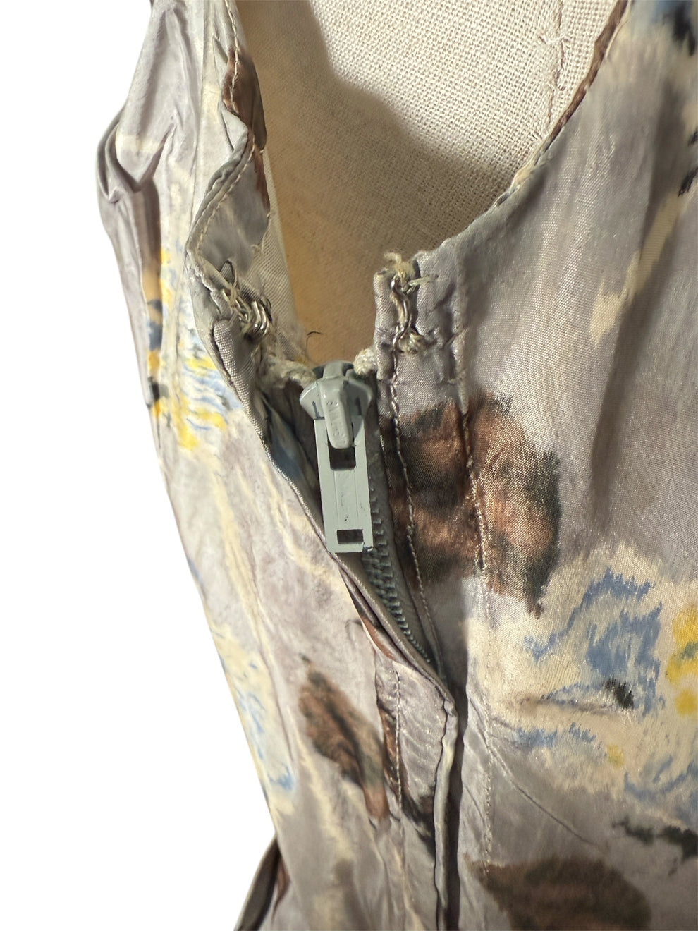 1960s Ceil Chapman Floral Print Sleeveless Midi Dress – Moon Zooom Vintage